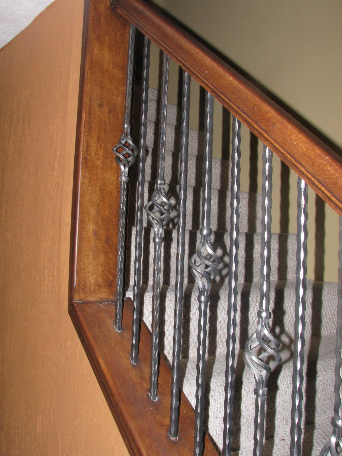 Faux Painted Spindles on my Stairs - How to save money painting stairs