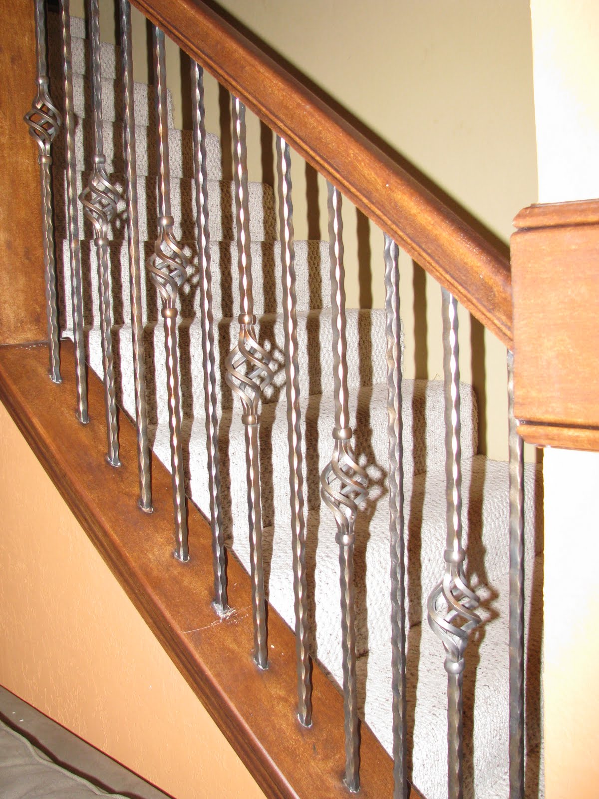 Faux Painted Spindles on my Stairs - How to save money painting stairs