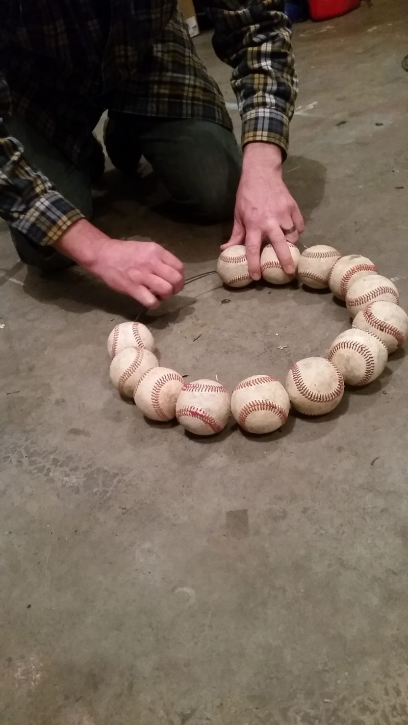 Baseball wreath