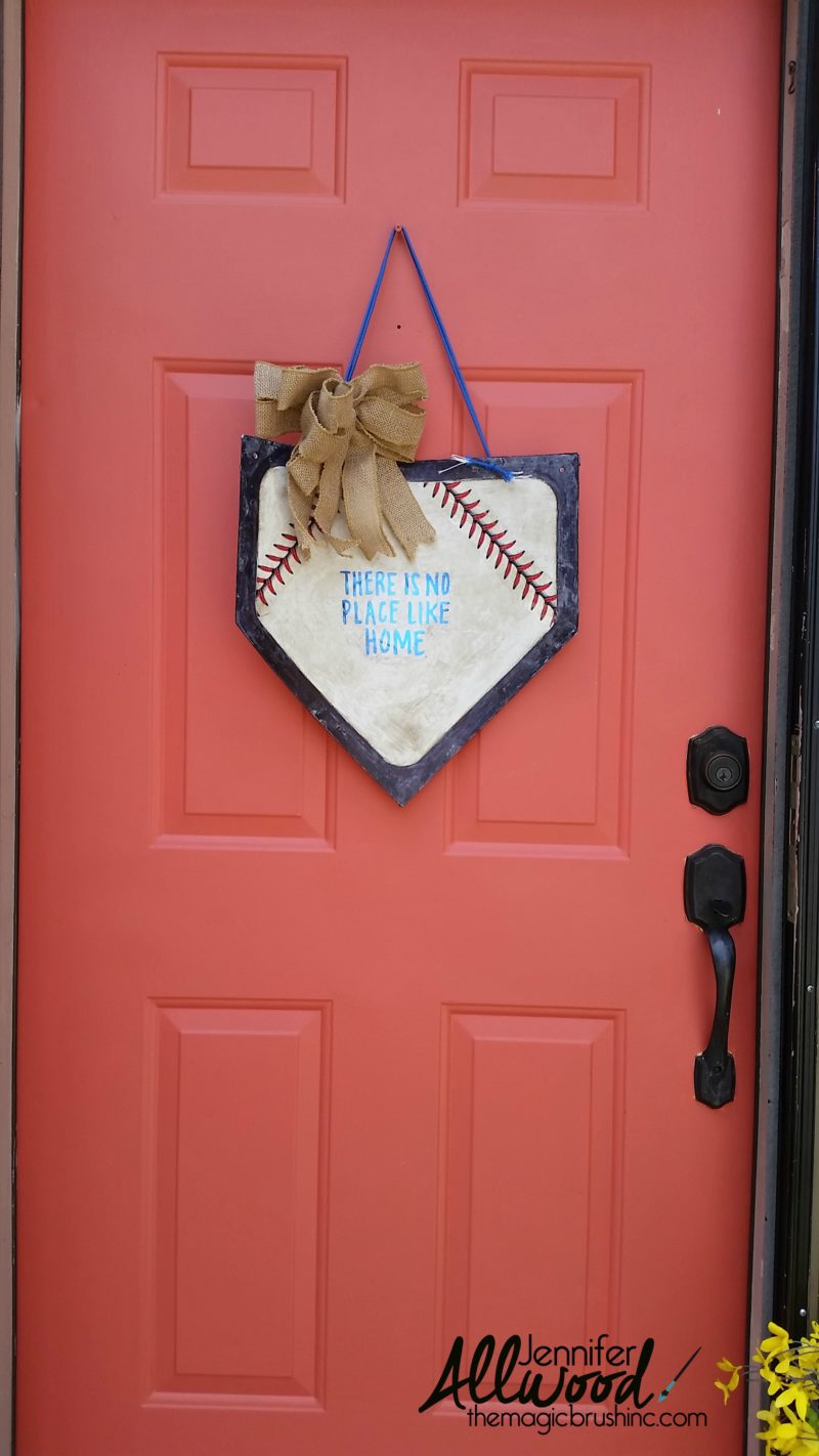 Baseball home plate decor