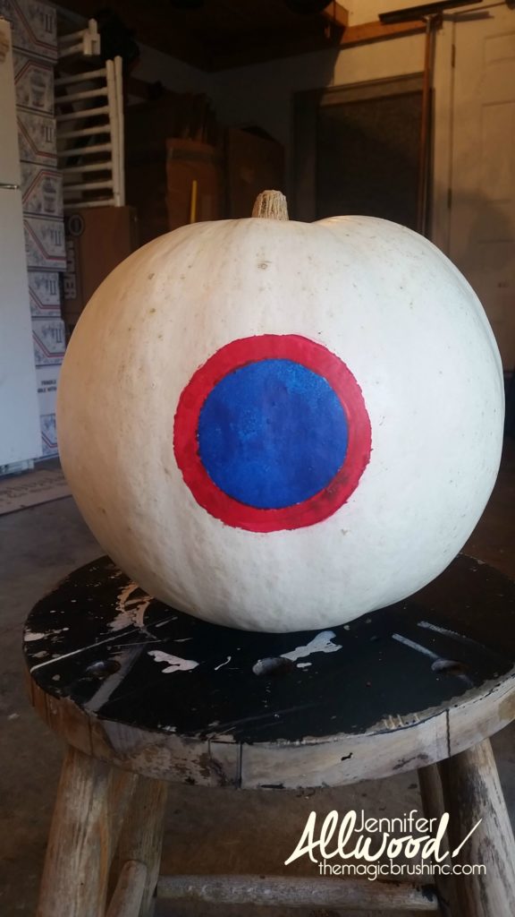 A Captain America Pumpkin for your favorite superhero