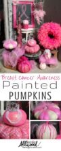 Pink Pumpkin Fall Decor for Breast Cancer Awareness Month