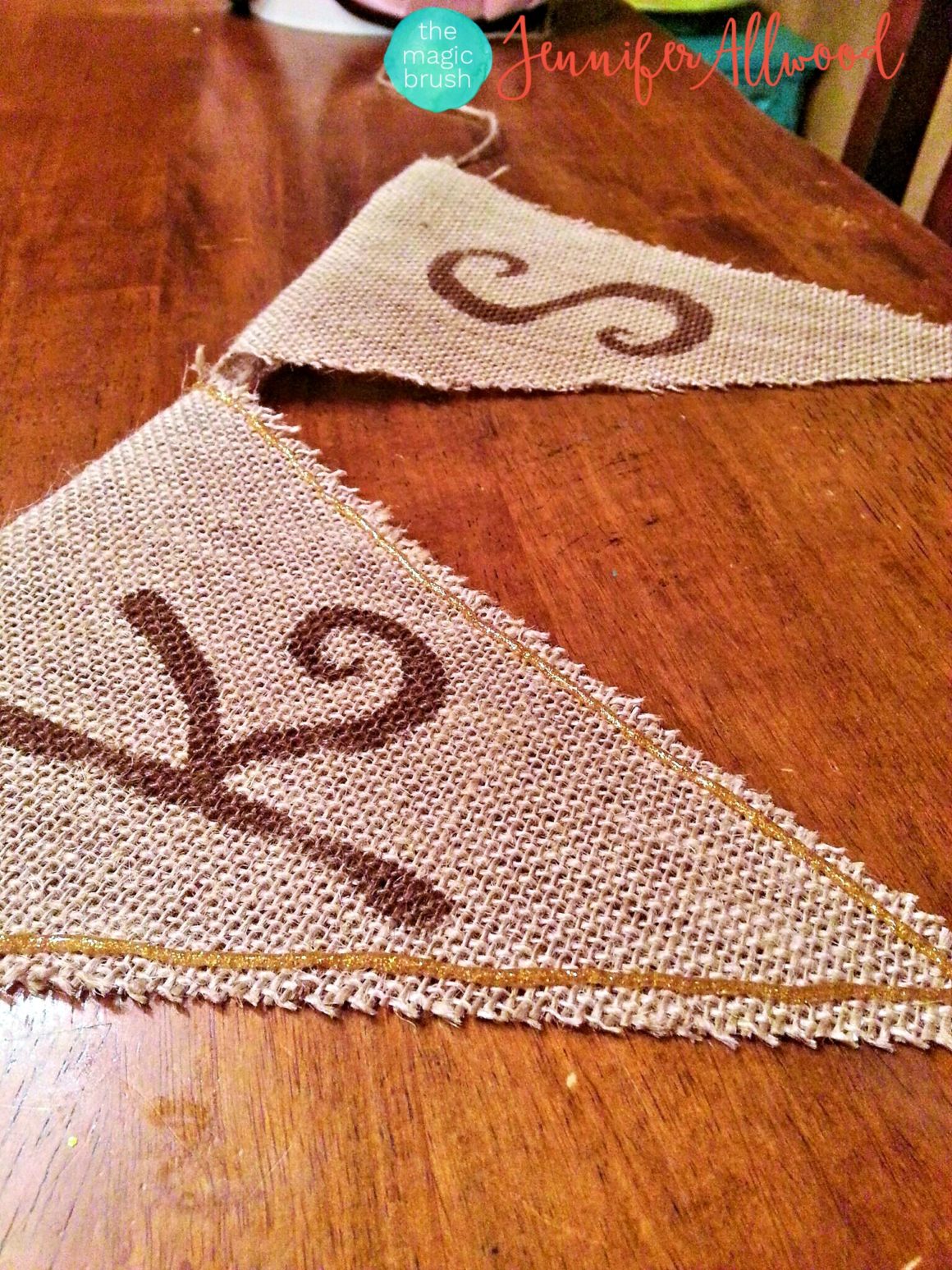 Give Thanks Burlap Banner - Fall Decor | The Magic Brush