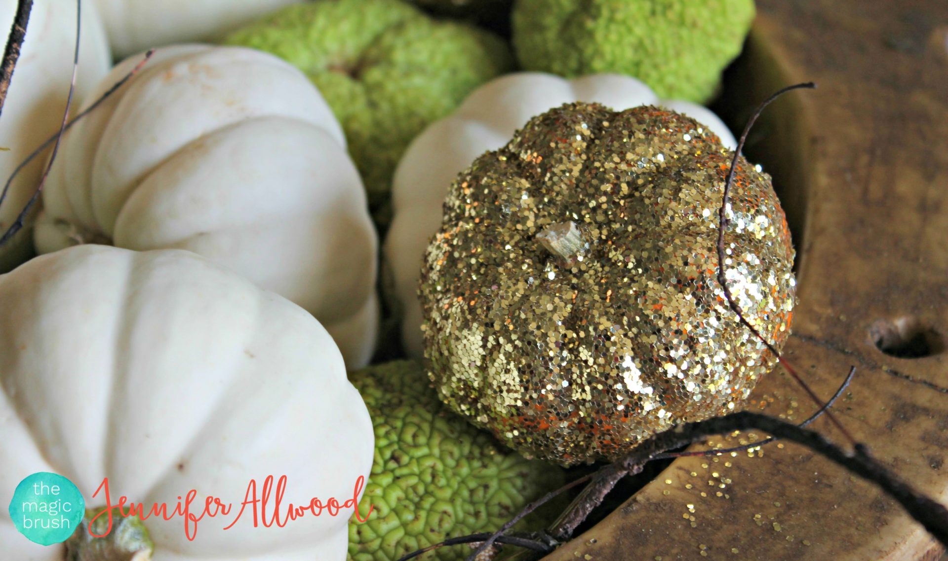 How to make Glitter Pumpkins for Fall Decor | The Magic Brush