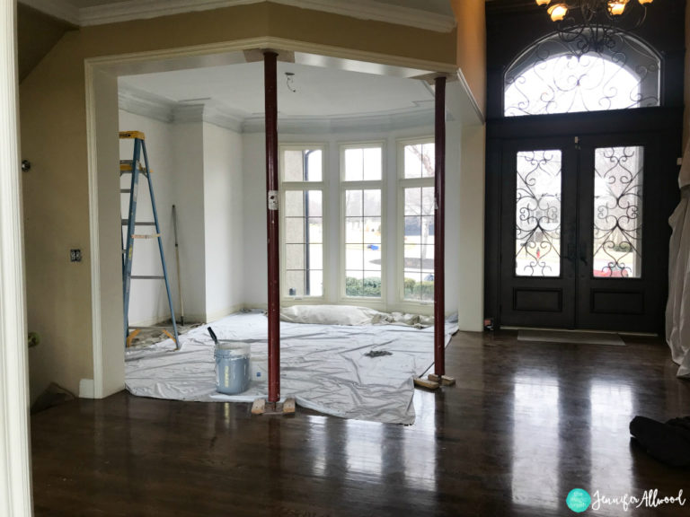 How We Updated our Interior Faux Columns | Dining Room Makeover