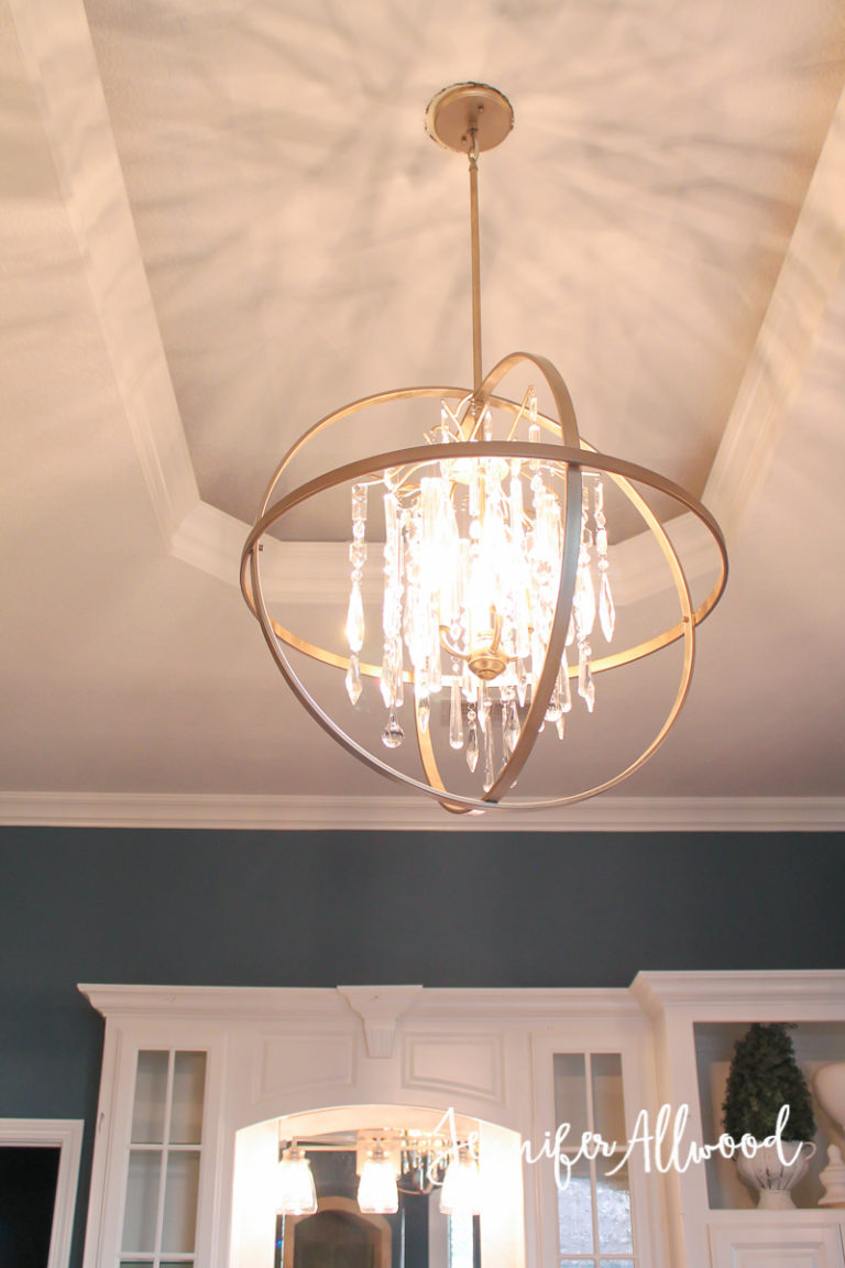 Pretty Gold Light Fixtures all through our new home | Jennifer Allwood
