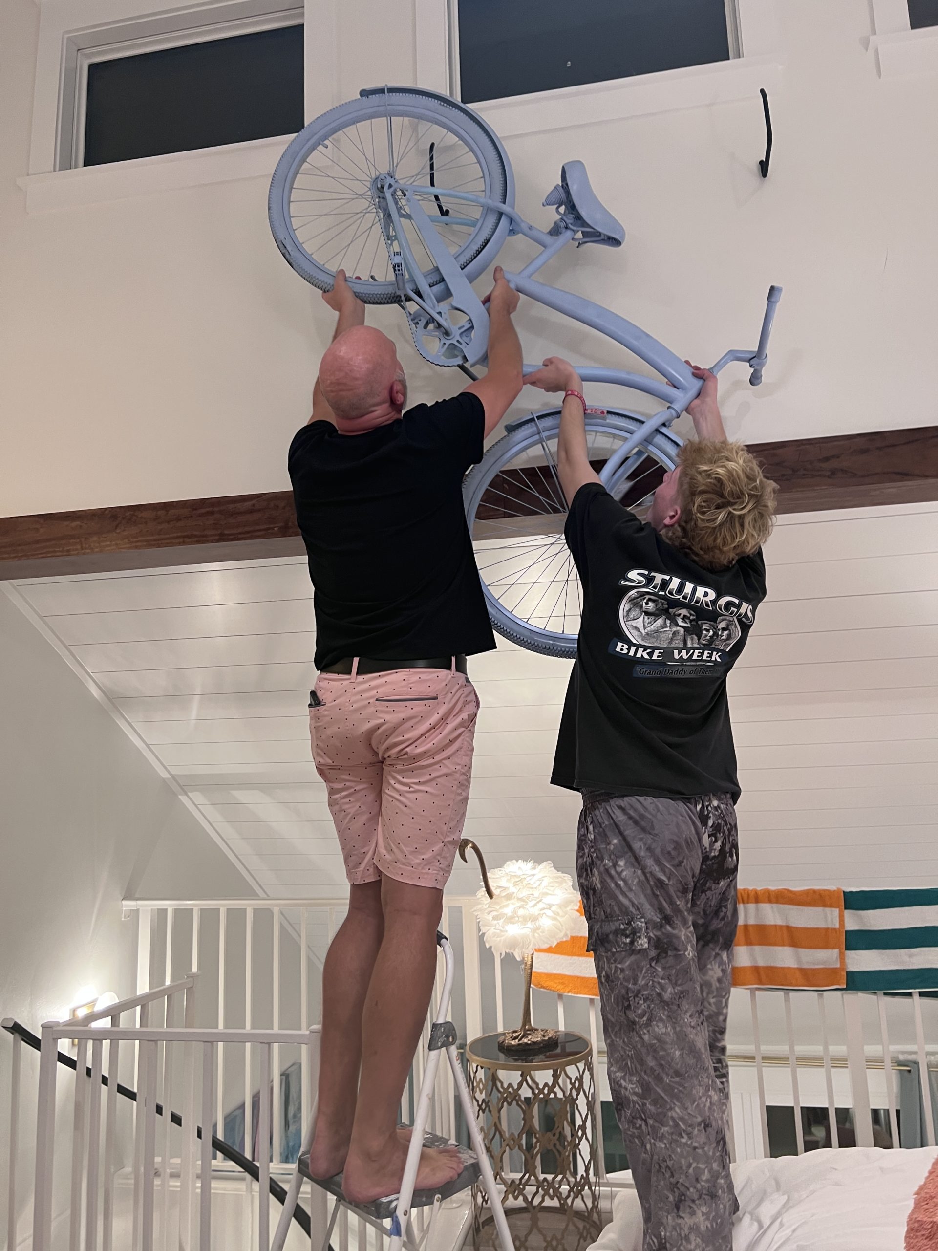 Using A Bike As Beach House Wall Decor - Jennifer Allwood Home