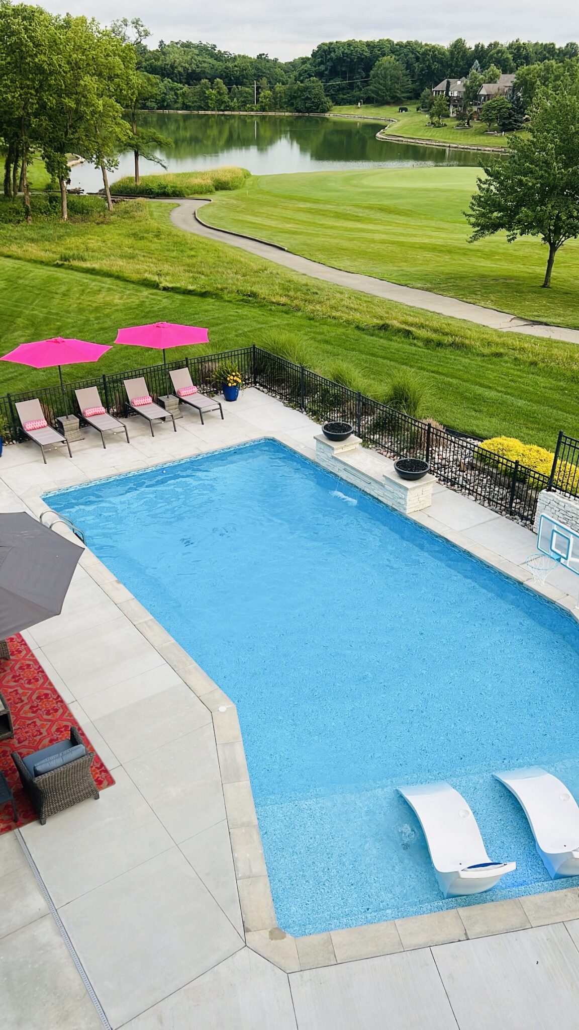 Our HOT PINK Backyard Pool Remodel! - Jennifer Allwood Home